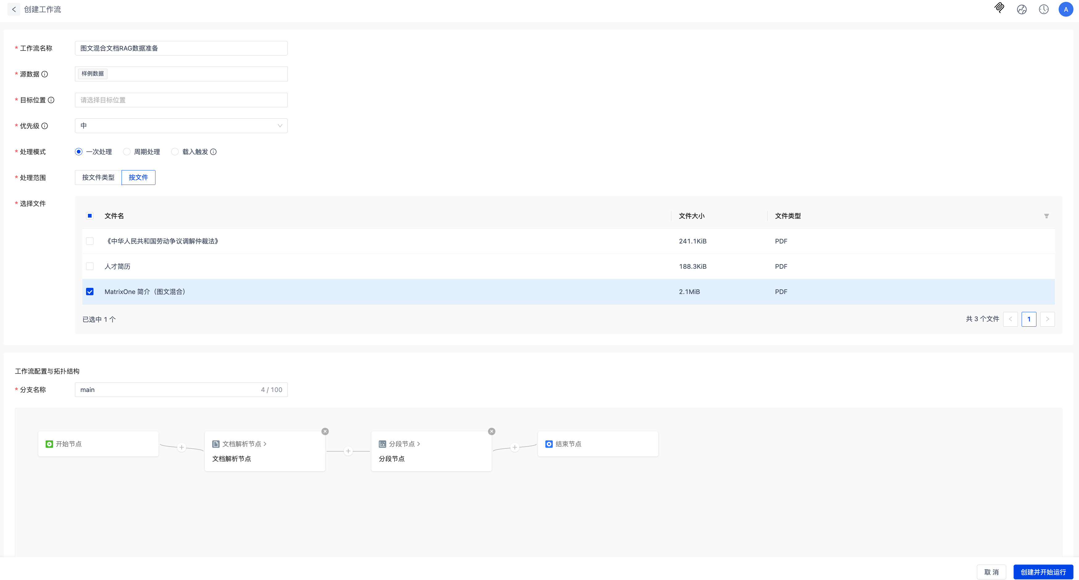 图文混合文档 RAG 数据准备 - MatrixOne Intelligence 文档
