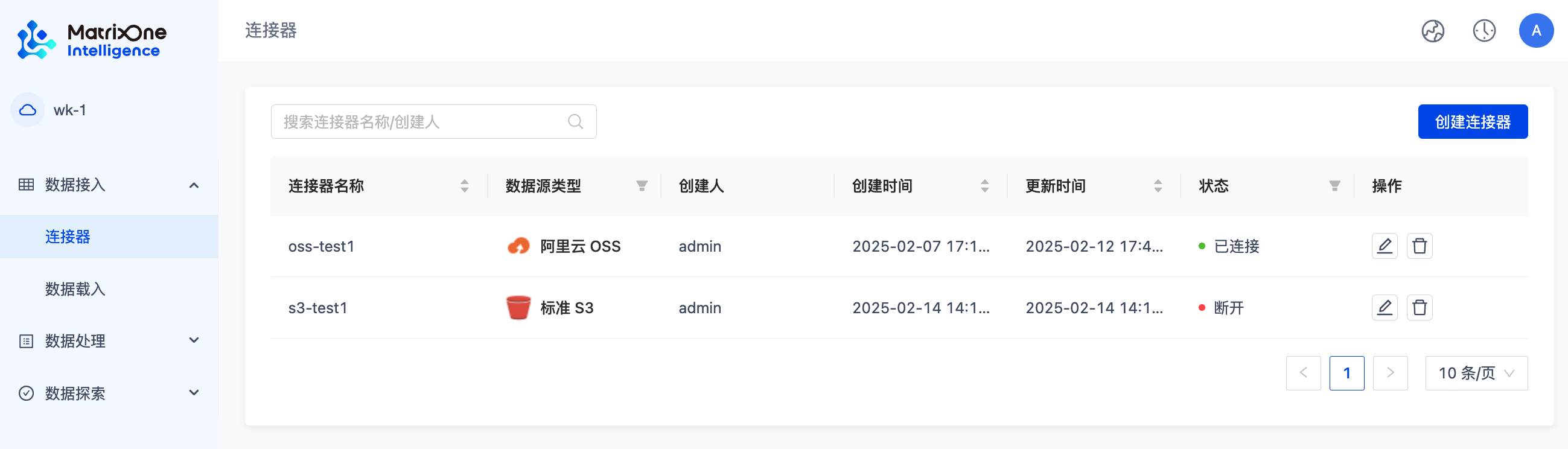 工作区管理 - MatrixOne Intelligence 文档